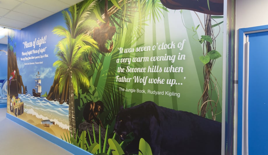 Berger Primary School - Library Wall Art | Promote Your School