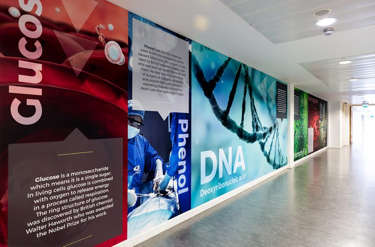Castle View School Science Corridor - Promote Your School