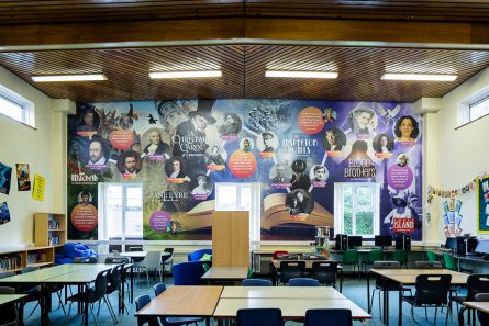 Madeley School Library Wall Art - Promote Your School