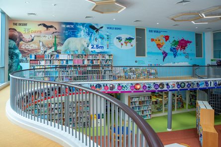 Ibn Khuldoon National School (IKNS) Library Wall Art - Promote Your School