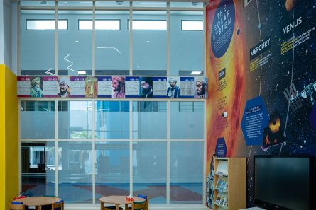 Ibn Khuldoon National School (IKNS) Library Wall Art - Promote Your School