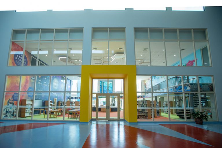 Ibn Khuldoon National School (IKNS) Library Wall Art - Promote Your School