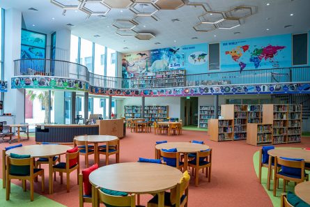 Ibn Khuldoon National School (IKNS) Library Wall Art - Promote Your School