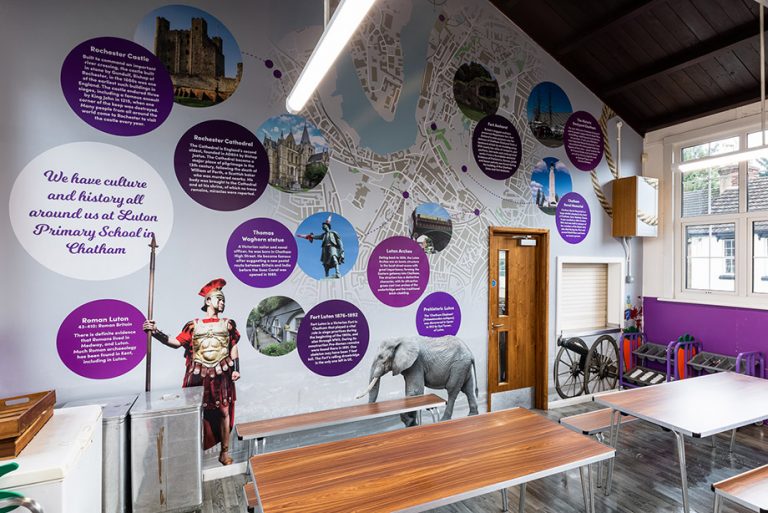 Luton Primary School Local Area Map Wall Art - Promote Your School