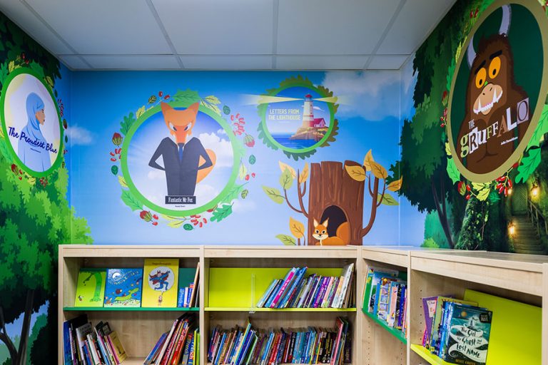 Highwood Primary School Library Wall Art - Promote Your School
