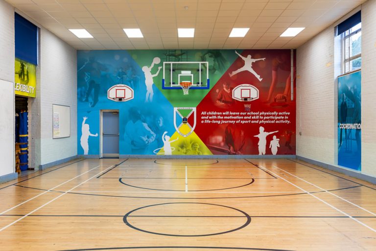 Thomas A Becket Junior School Sports Hall Wall Art - Promote Your School